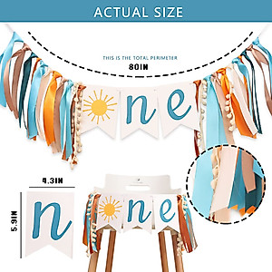 You Are My Sunshine High Chair Banner - Sun Themed First Birthday Party Decorations For Boy, Boho Sun 1st Birthday Party Favor, Modern Sun One Garland For High Chair, Baby Boy Shower Supplies