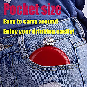 Hillside-Kit Booze Shot Flask- AB Crystal Lid Creative 304 Stainless Steel Wine Alcohol Liquor Flask for Women Girls Men Party Hand size Flask-5OZ