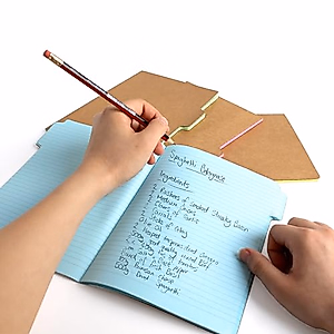 Suck UK | Tabbed Notebook | A5 Notebook Study Notebook | Project Note Pad & Project Planner Notebook | Work Journal | Colored Paper Notebook With Tabs | Divider Tab Notebook | Study Essentials | Kraft