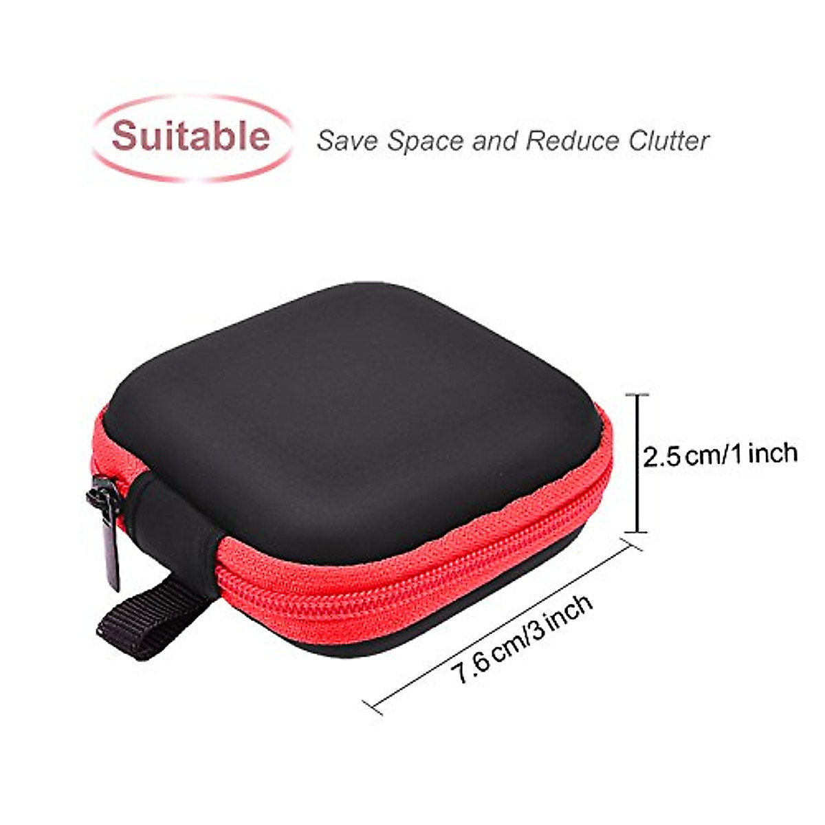 Sunmns 5 Pieces in Ear Bud Earphone Headset Headphone Case Mini Storage Carrying Pouch Bag