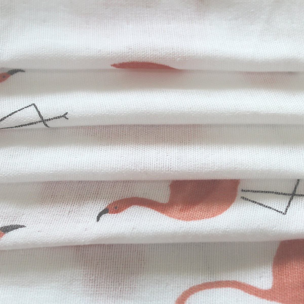 Baby Fitted Crib Sheets Set Muslin, Mini Portable Crib Sheet for Standard Crib and Toddler Mattresses by Vlokup, Flamingo