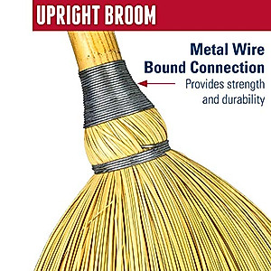 Weiler 44547 Household Upright Broom, Corn & Fiber Fill, 54" Overall Length (Pack of 12)