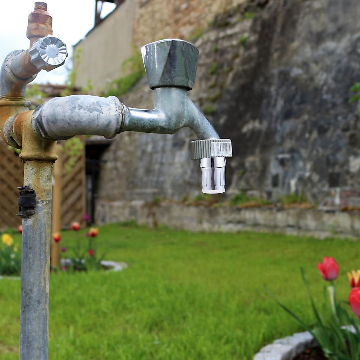 YARNOW Luminous Faucet Outdoor Water Faucet Outdoor Water Spigot Waterfall Faucet Led Sink Tap Bathroom Faucet Led Light Intelligent Led Faucet Kitchen Water Tap Replacement Faucet Elder