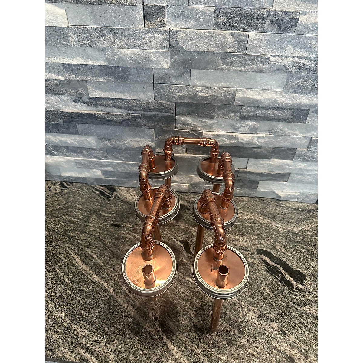 1/2”Tandem Mason Jar Thumpers Wide Mouth Jars 6 Way Distillation Moonshine #A27