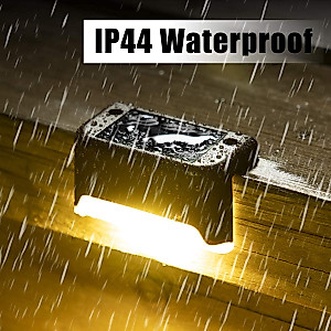 SOLPEX Solar Deck Lights 12 Pack, Waterproof Led Lights for Outdoor Stairs, Step, Fence, Yard, Patio, and Pathway(Warm White)