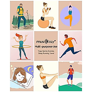 MUSICOZY Sleep Headphones Bluetooth Headband, Sleep Mask With Bluetooth Sleep Headphones, Sports Sleeping Headphones Sleep Earbuds with Ultra-Thin HD Stereo Speakers Perfect for Insomnia Workout, Jogg