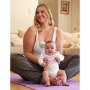 Momcozy Hands Free Breast Pump S9 Pro Updated, Wearable Breast Pump of Longest Battery Life & LED Display, Double Portable Electric Breast Pump with 2 Modes & 9 Levels - 24mm, 2 Pack Gray