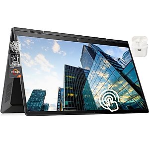 HP Envy x360 2-in-1 Convertible Business Laptop, 15.6 Inch FHD Touchscreen, AMD Ryzen 7 5825U, Windows 11 Pro, 32GB RAM, 1TB SSD, Fingerprint Reader, Backlit Keyboard, TDU