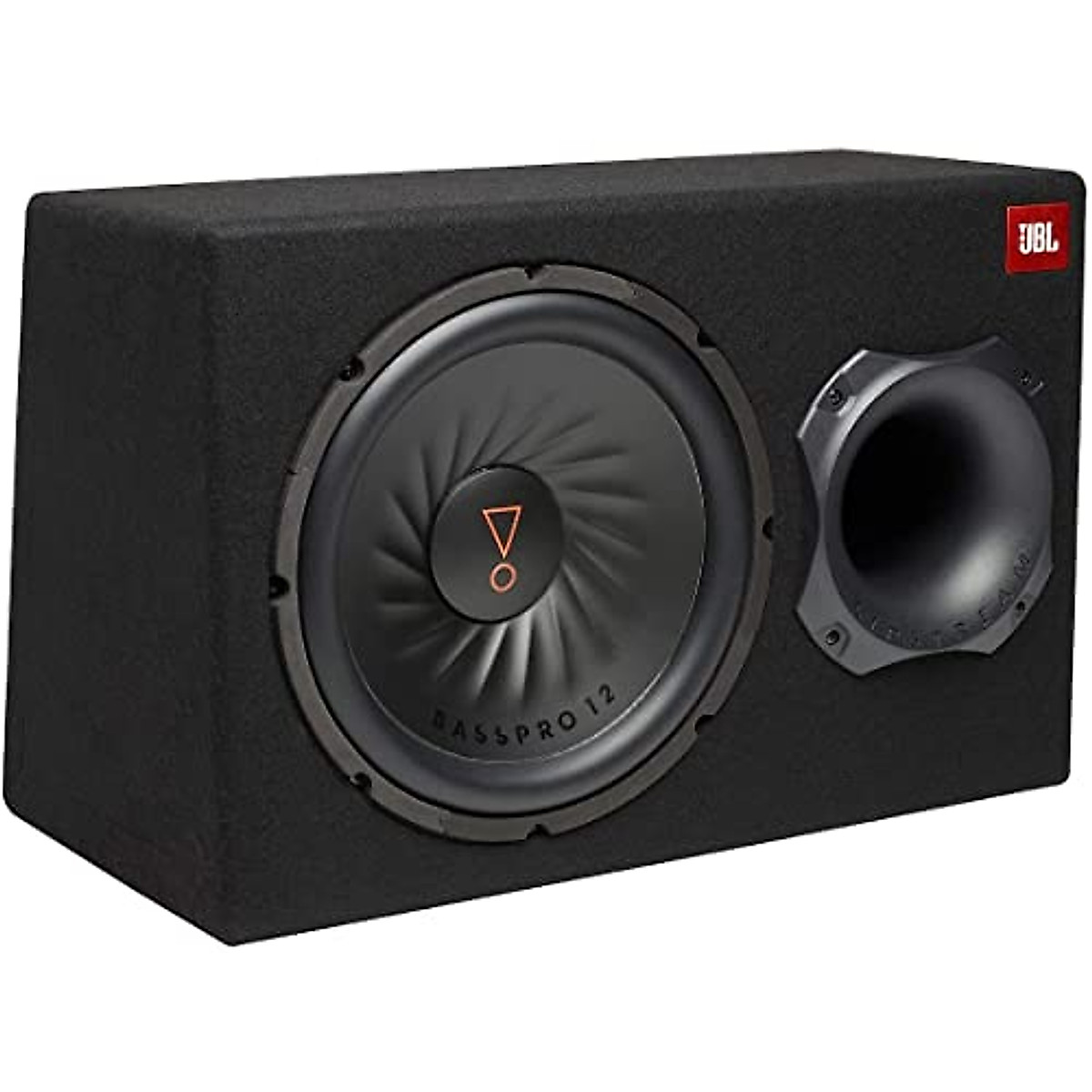 JBL SUBBP12AM - 450 Watts (150W RMS) 12” Amplified 12 in. Ported Subwoofer with Sub Level Control and Distortion Free Bass with Gravity Magnet Phone Holder Bundle
