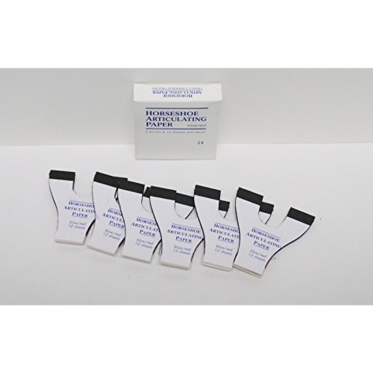 Dental Articulating Paper Horseshoe Red/Blue 6 Books / 12 Sheets