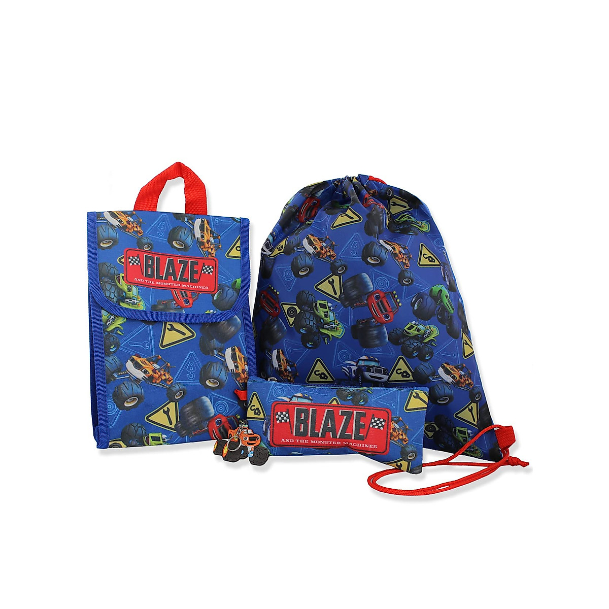 Nickelodeon Blaze and the Monster Machines Boys 16" Backpack 5 piece School Set (One Size, Blue)
