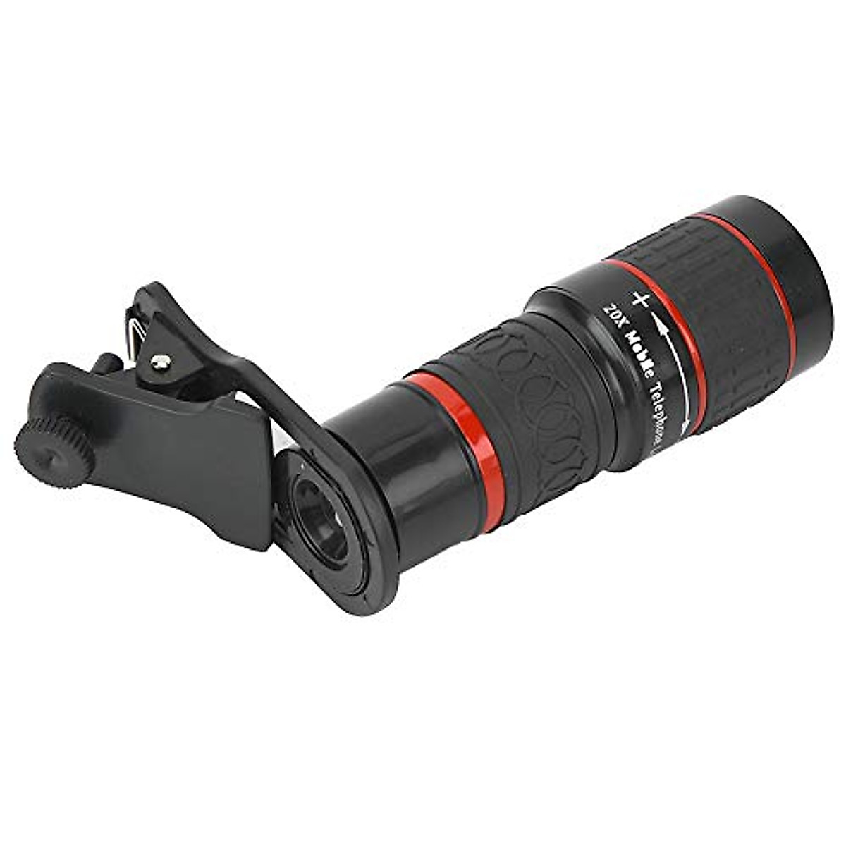 LIZEALUCKY Phone Camera Lens, 20X Long Focus Zoom Telephoto Lens with Phone Clip for Smart Phone Tablet PC Mobile Phone Lens Accessories