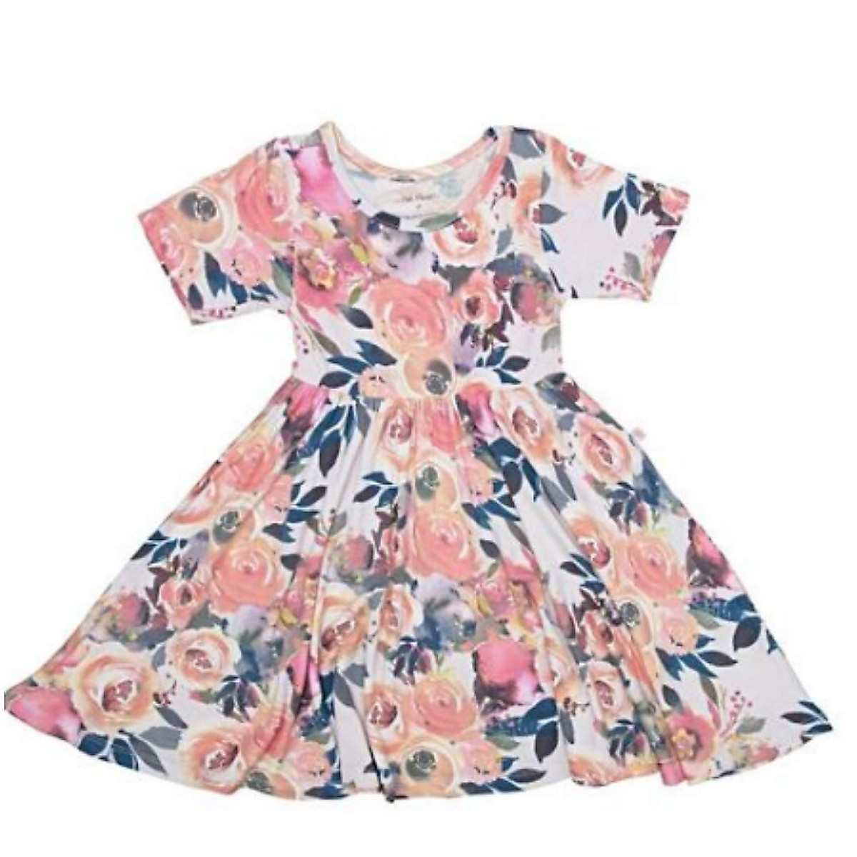 Posh Peanut Little Girls Dresses - Baby Clothes from Soft Viscose from Bamboo - Perfect Kids Summer Dress (Dusk Rose, 5T)