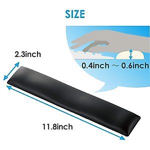 ELECOM Wrist Rest FITTIO Long Type Fatigue Reduction Ergonomic Design Comfortable Memory Foam Anti Skid Black MOH-FTPBK