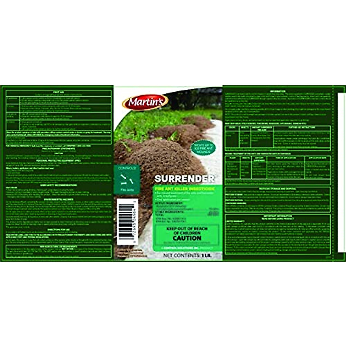 Control Solutions Martin's Surrender Fire Ant Killer, 1 lb, Pack of 2