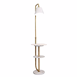Floor lamp Modern Floor Lamp, Nordic Floor Light, Standing Lamp with Shelves, for Living Room, Bedroom Floor Lamps Floor Light (Color : Gold b)