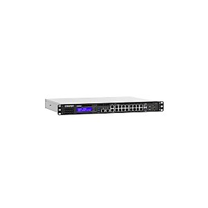 QNAP QGD-1602P-C3758-16G 18 Port Smart Edge PoE Switch with 2.5GbE and 10GbE Capability, Intel Atom C3758 CPU, 16gb ram