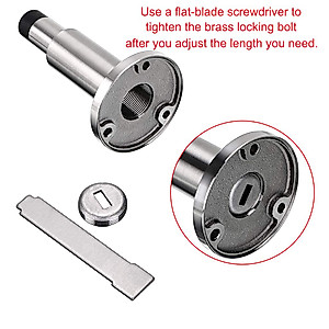 Sumnacon 3 Pcs Sturdy Adjustable Door Stoppers - Stainless Steel Modern Door Stops with Rubber Buffer, Wall Mounted Metal Doorstops with Hardware for Home Office, Silver