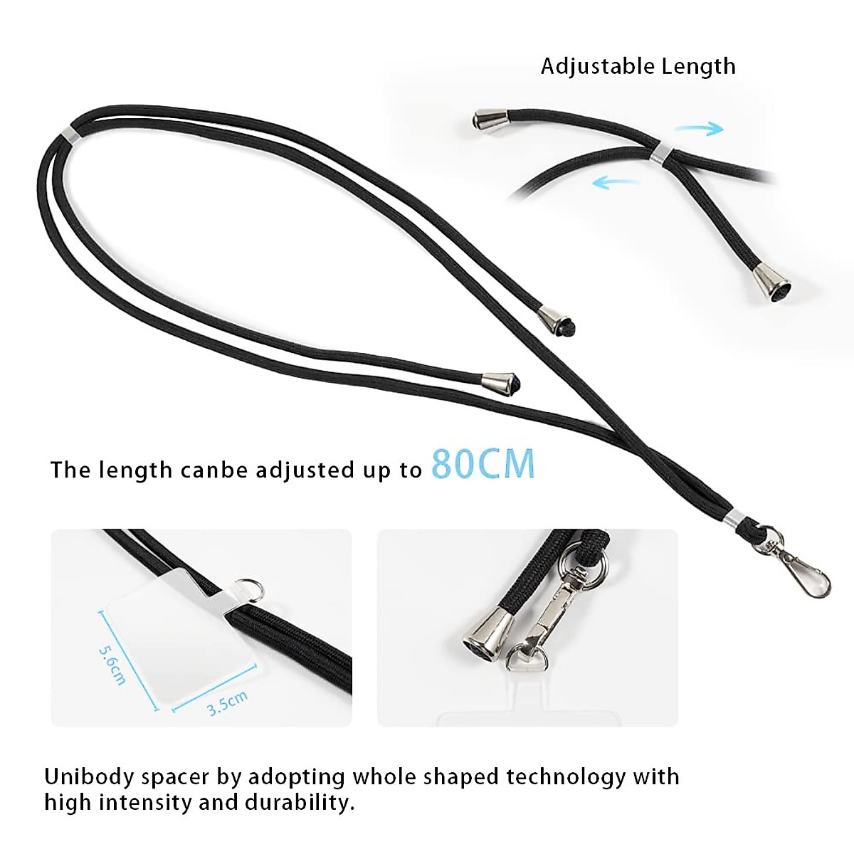 Shantime Samsung Galaxy S9 Plus Case + Universal Mobile Phone Lanyards, Neck/Crossbody Soft Strap Silicone TPU Cover Bumper Shell for Samsung Galaxy S9 Plus (6.2”)