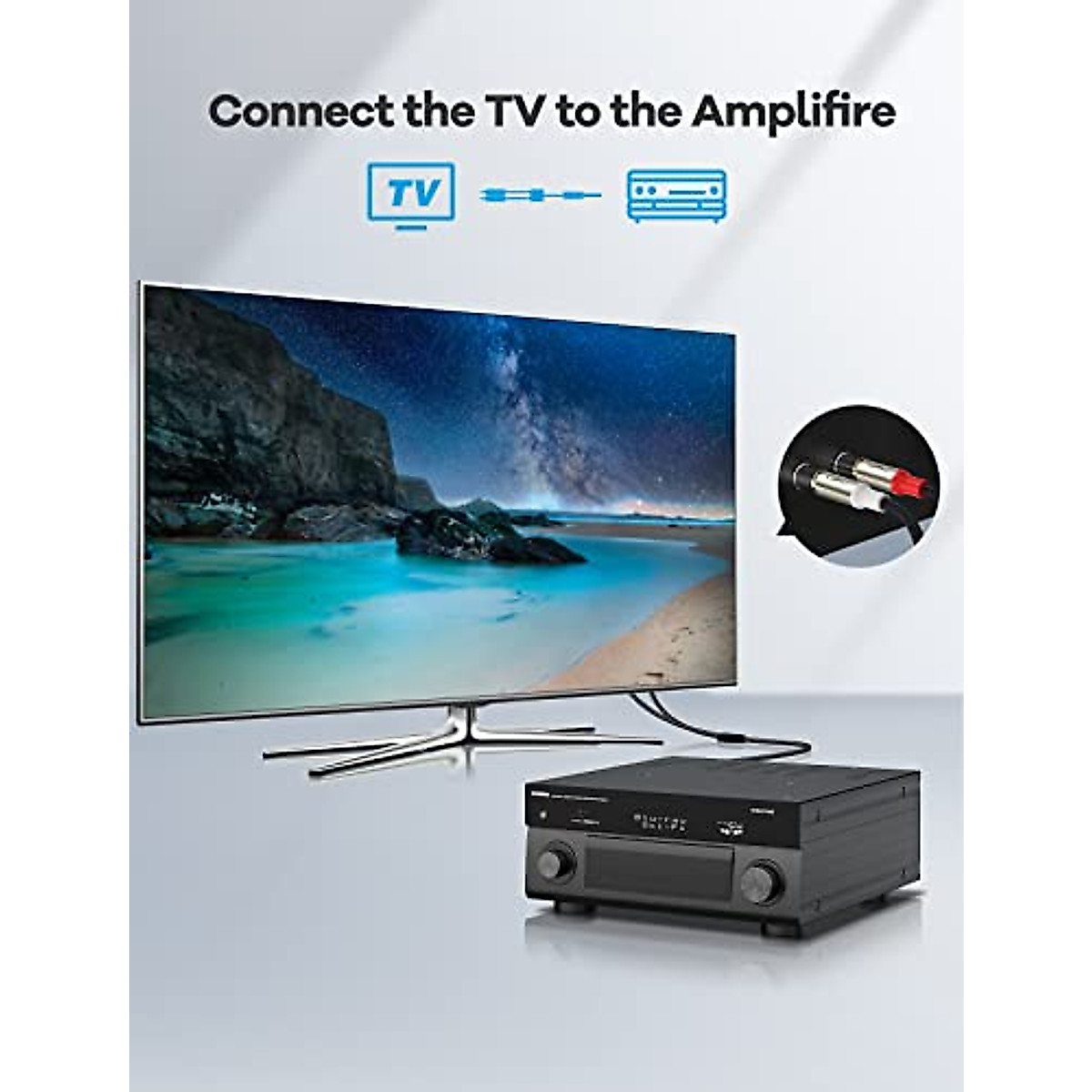 VIOY 1/4 to Dual RCA Audio Cable, Gold Plated Copper Shell Heavy Duty 6.35mm Quarter Inch Male TRS Jack to 2 RCA Phono Male Stereo Y Insert Splitter Adapter……