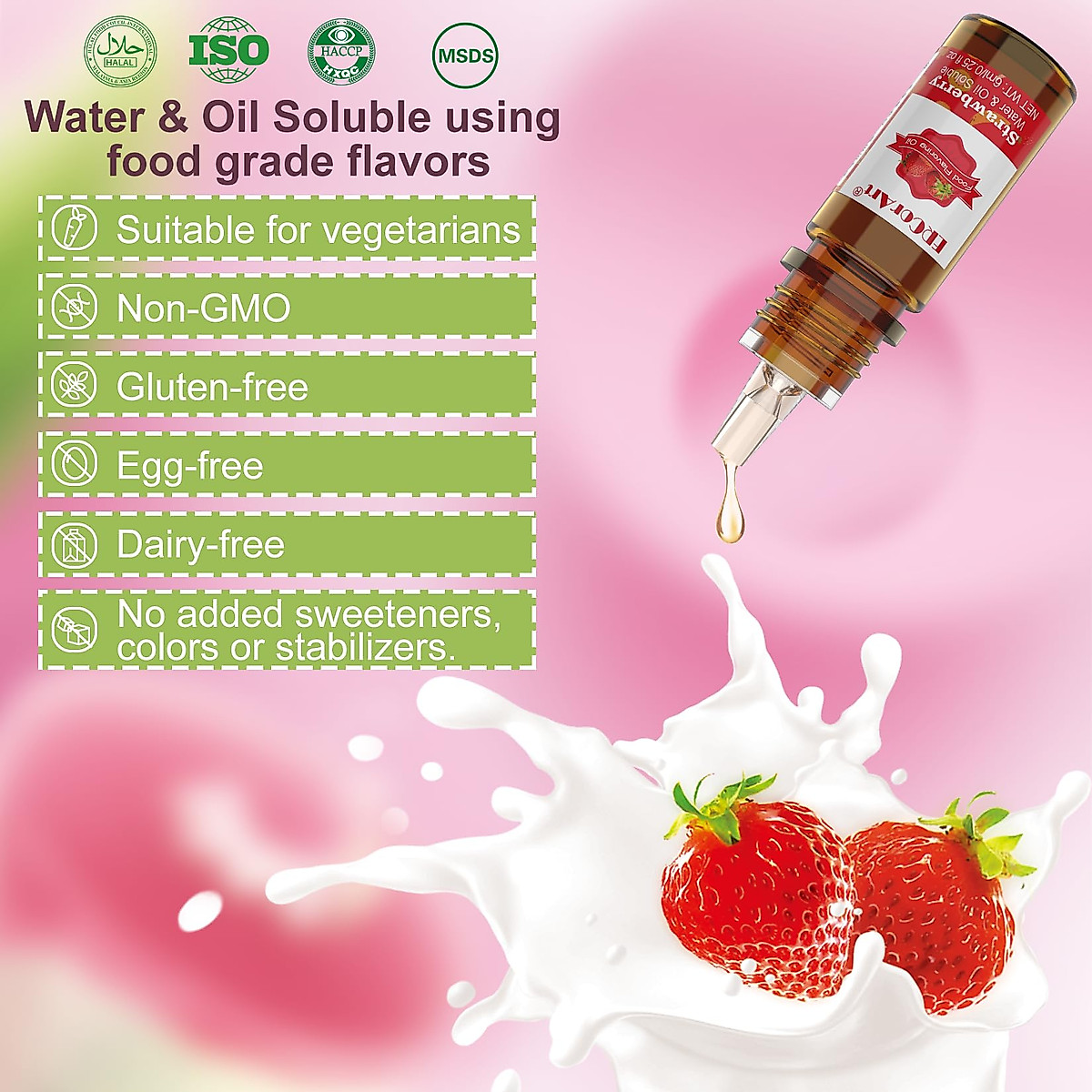 Food Flavoring Oil - 12 Liquid Lip Gloss Flavoring Oil, Concentrated Candy Flavoring, Flavor Oil for Baking, Cooking, Slime Making, Soap, Drinks, Water & Oil Soluble- 0.25 Fl Oz