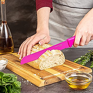 nuovva Kitchen Knife Set with Colour Coding 5 Piece Coloured Knives Set Stainless Steel