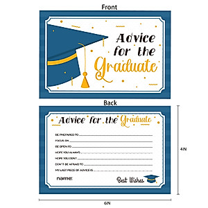 WaaHome 50pcs Graduation Advice Cards for The Graduates 2024 High School College Graduation Wishes and Advice Cards for Graduates Seniors, Graduation Party Games Favors Supplies Gifts