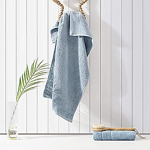 Tommy Bahama- Hand Towels, Absorbent & Fade Resistant Cotton Towel Set, Fashionable Bathroom Decor (Island Retreat Bay Blue, 2 Piece)