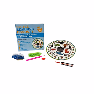 Little Learning Hands Soccer Ball Diamond Painting Kit Soccer Clock| Soccer Mosaic | Kids Crafts with Clock and Diamond Art Kit | Creative Crafts for Kids and Adults | Gifts for Girls and Boys