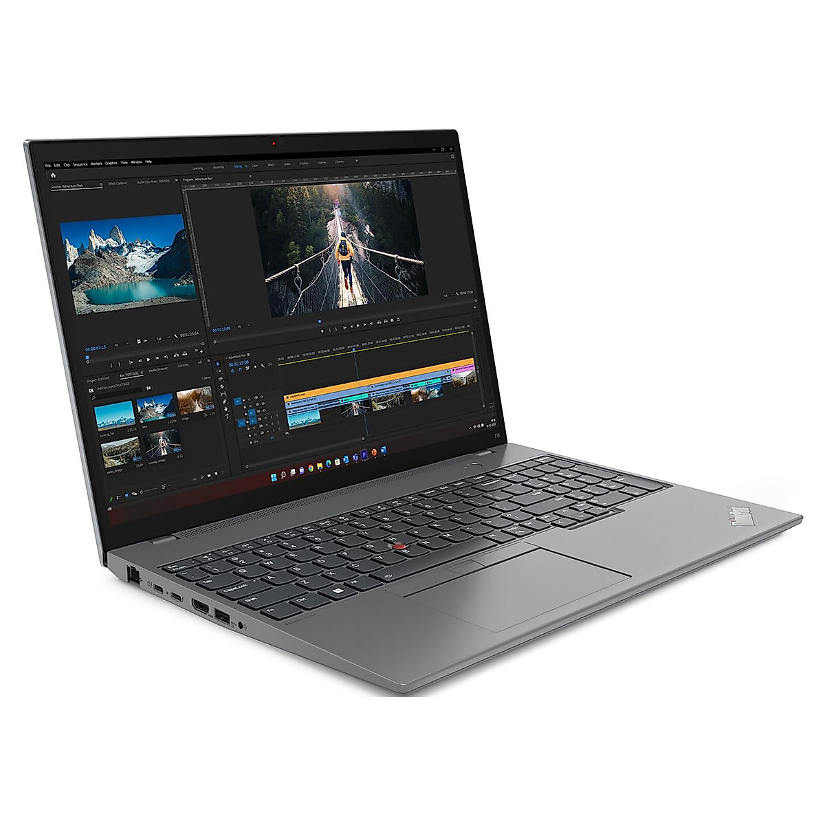 Lenovo T16 Gen 2 16.0" Business Laptop (Intel i7-1355U, 16GB RAM, 512GB PCIe SSD, Backlit KYB, Fingerprint Reader, 2 Thunderbolt 4, WiFi 6E, Win 10 Pro) with Dockztorm Hub