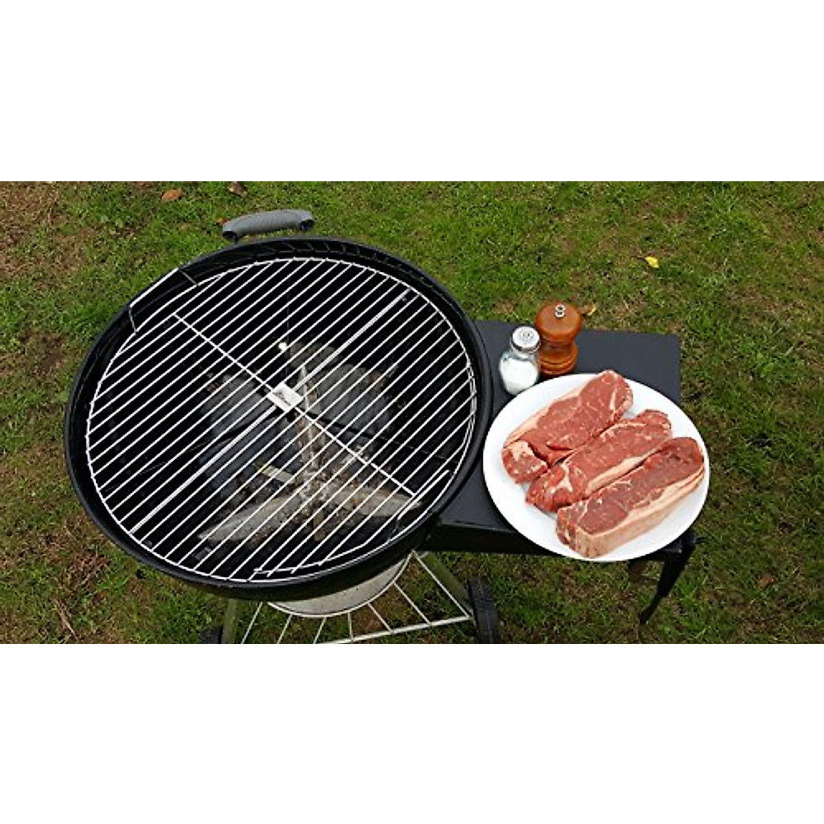 BBQ Dragon Grill Table - Fits 22" Weber Charcoal Grills, Weber Grill Accessories - Strong & Sturdy BBQ Table Shelf, Kettle Table - Weber Kettle Grill Accessories Folds to Store Inside Barbecue Grill