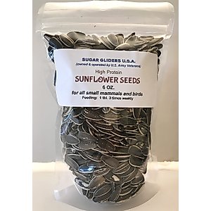 Bird, Glider, Hamster, Small Animal 6 OZ. Sunflower Seeds