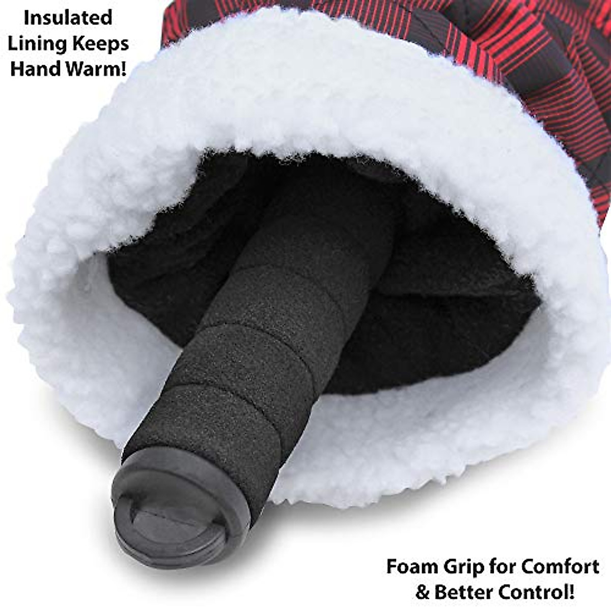 Flexible Flyer Deluxe Car Snow Scraper Mitt, Mini Windshield Ice Removal Glove