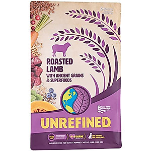Unrefined Roasted Lamb with Ancient Grains & Superfoods Dry Dog & Puppy Food, 4 lb., (Model: 1710489)