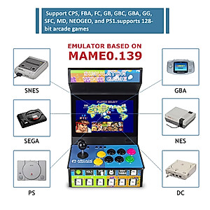 Handheld Arcade Game Console -10 Inch Mini Arcade Machine Cabinet - Classics Mini Video Player -Retro Games Included -Tabletop and Bartop Support for TV Output, Birthday Present Gift for Kids