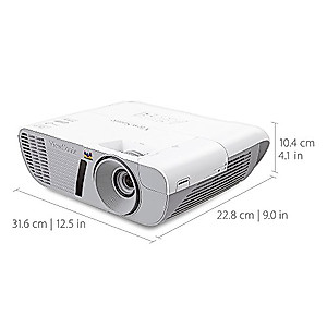 ViewSonic 3200 Lumens Full HD 1080p Shorter Throw Home Theater Projector with 3D DLP and HDMI, Stream Netflix with Dongle (PJD7828HDL)