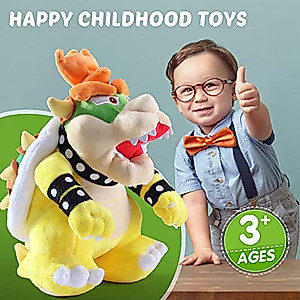 KILATIVE Bowser Plush, Bowser Stuffed Animal, Mario All Star Collection, 10" Multi-Colored
