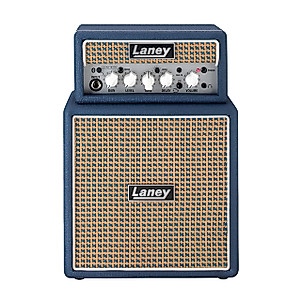 Laney MINISTACK-B-Lion Bluetooth Battery Powered Guitar Amp with Smartphone Interface, Blue (MINISTAK
