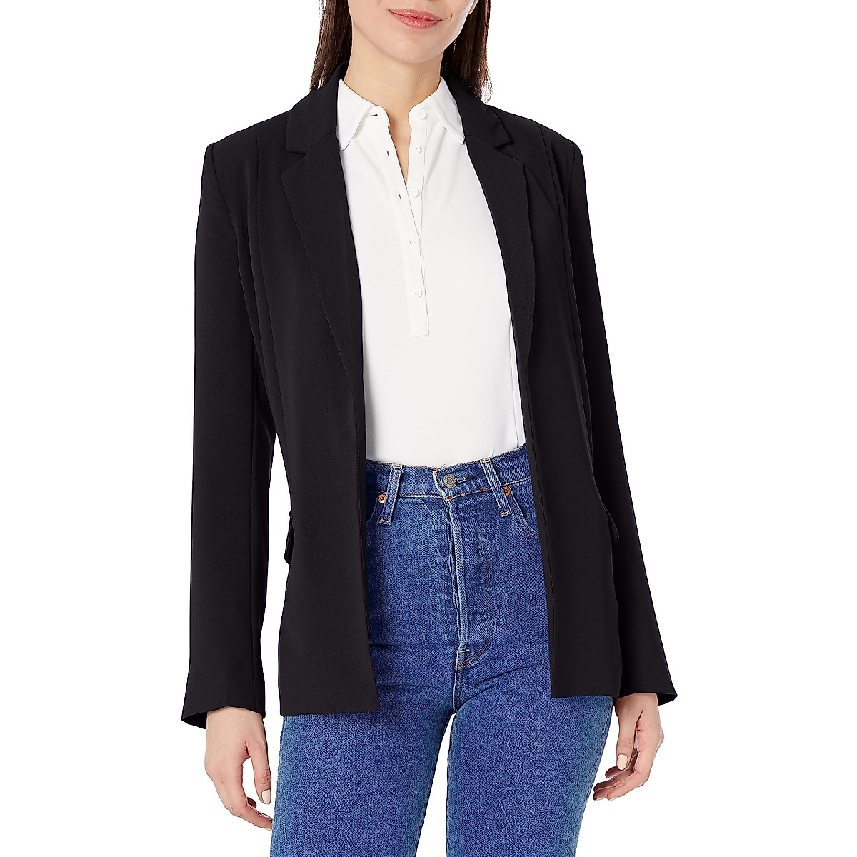Steve Madden Apparel Women's Payton Blazer, Black, Medium