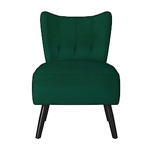 Gray Accent Chair, Living Room Chairs Trendy Armless Solid Wood Comfy Modern Home Furniture 27.50" L X 22.50" W 33" H