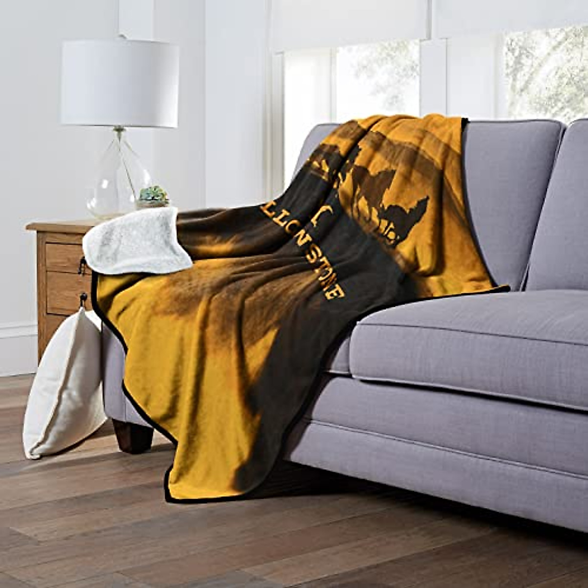 Northwest Yellowstone Oversized Silk Touch Sherpa Throw Blanket, 60" x 80", Wild Horses