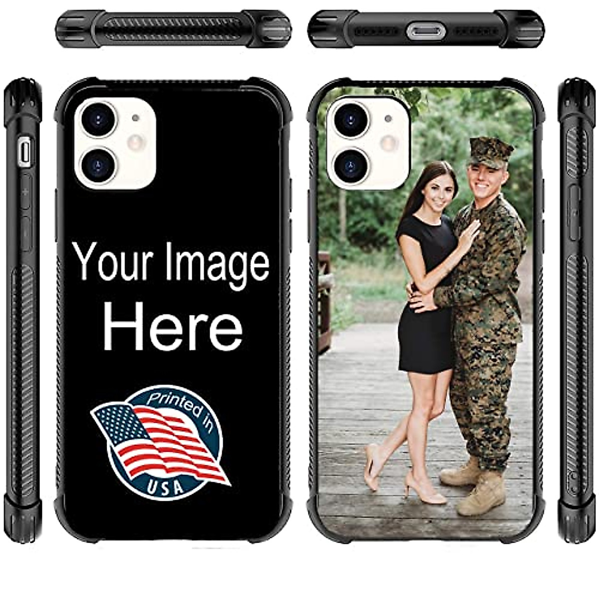 Custom Case for Apple iPhone 11 (6.1inch) Personalized Custom Picture Phone Case Customizable Slim Soft and hard tire shockproof protective Anti-Scratch phone Cover Case- Make Your Own Phone Case