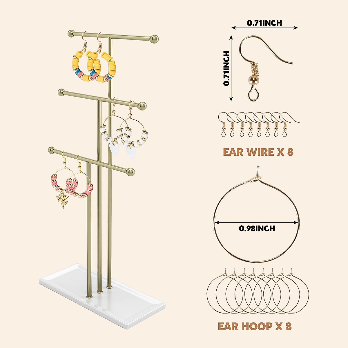 Pizooro Clay Beads 3 Boxes Bracelet Making Kit, 10500pcs Beads for Jewelry Making, Round Letter Beads with Charm and Elastic Strings, Friendship Bracelets Holiday Gifts for Girls Adults