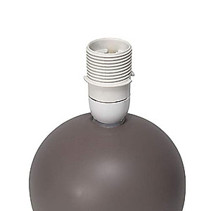 Simple Designs LT2008-GRY Mini Ceramic Globe Table Lamp with Matching Fabric Shade, Gray 5.51 x 5.51 x 8.66