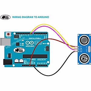 DIYables 2pcs HC-SR04 Ultrasonic Sensor for Arduino, ESP32, ESP8266, Raspberry Pi