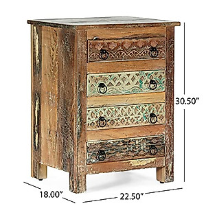 Christopher Knight Home Conwell 4 Drawer Chest, Antique White, 22.50 x 18.00x 30.50 inches
