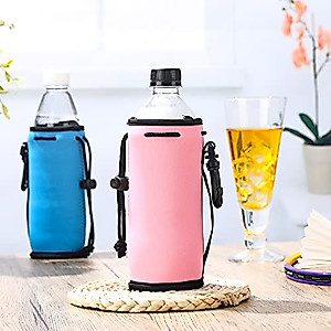 10 Pack Neoprene Water Bottle Sleeves Insulators Beverage Bottle Can Sleeves Covers 16 17 oz Coolers Holder Non Slip Water Bottle Cover Sleeve