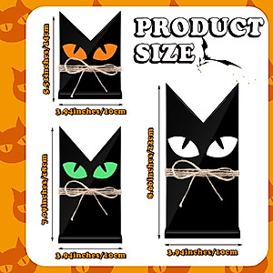 3 Pieces Halloween Black Cat Wood Decors Halloween Tiered Tray Decor Halloween Wood Cat Table Centerpiece Signs for Halloween Home Office Party Supply