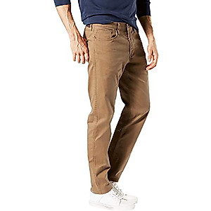 Dockers Men's Slim Fit Jean Cut All Seasons Tech Pants, Leather, 34W x 29L