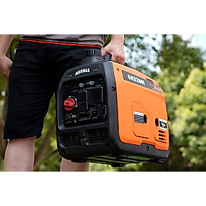 GENMAX Portable Generator,3200W Ultra-Quiet Gas Engine & RV Ready, EPA Compliant, Eco-Mode Feature, Ultra Lightweight for Backup Home Use & Camping (GM-3200i)
